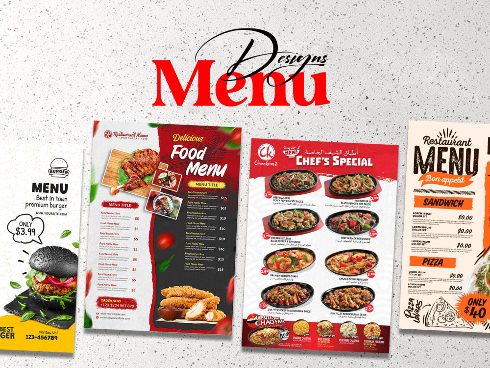 A Professional food menu, Print menu or Digital menu for your ...