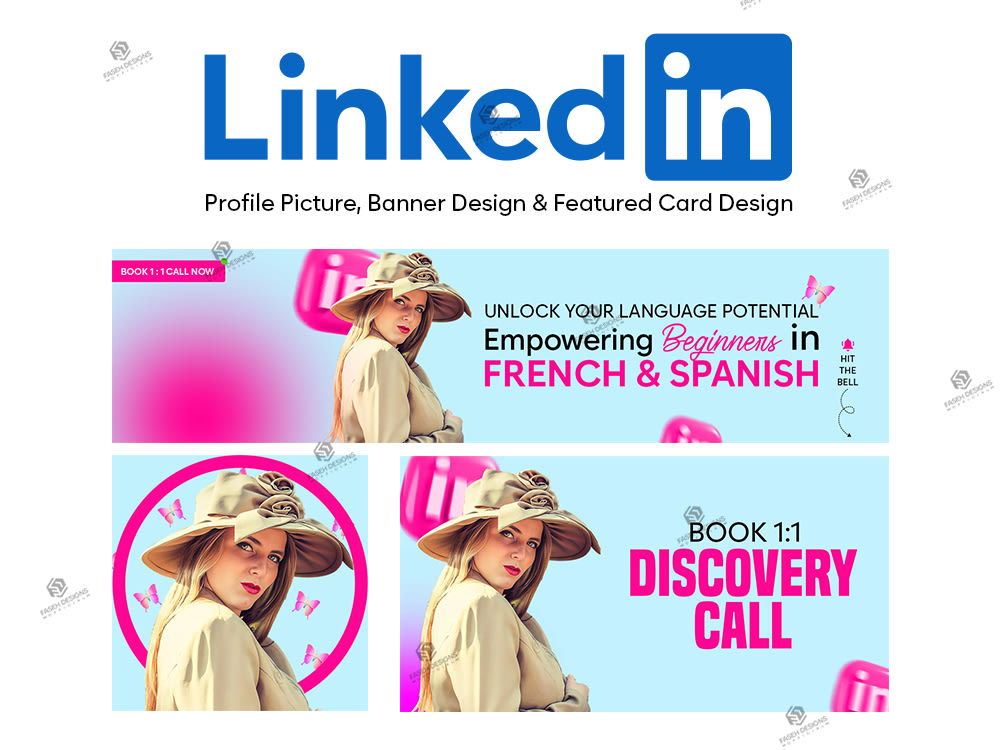 A professional and visually stunning LinkedIn Cover, Banner, Header ...