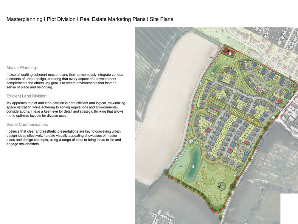 Subdivision site plans for real estate, sale of plots and marketing ...