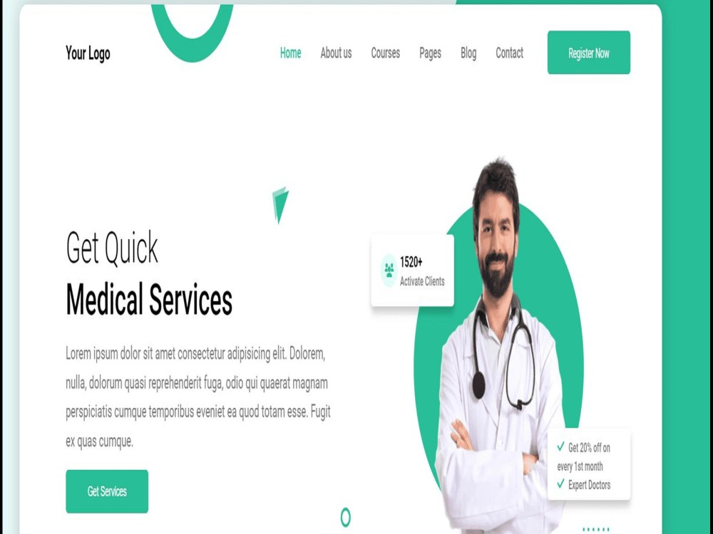 A fantastic landing page using HTML CSS Javascript | Upwork