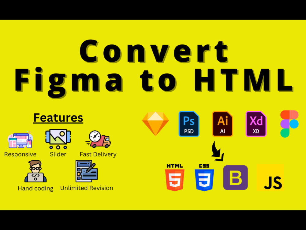PSD, Figma, Sketch, XD, AI to Responsive Website: HTML, CSS, JS & WordPress | Upwork