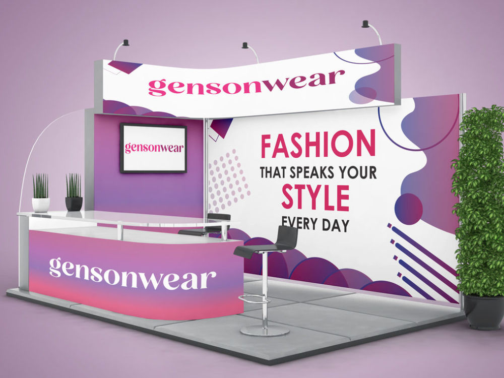 A outstanding tradeshow booth or backdrop design for your exhibition | Upwork