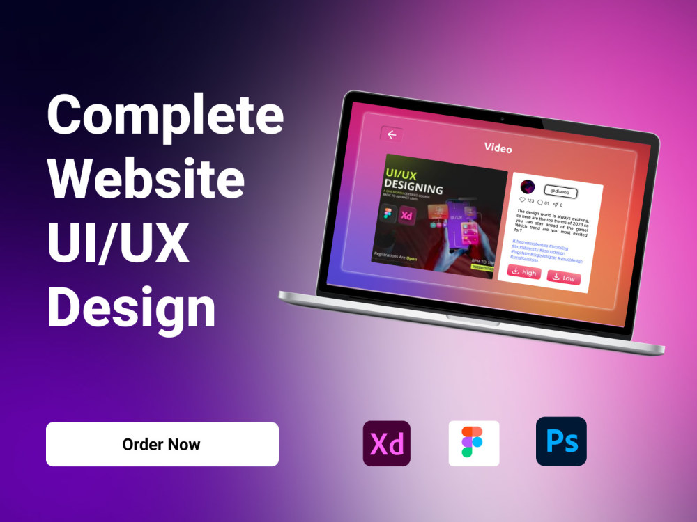 A Full Modren Website UI/UX Design using Figma | Upwork