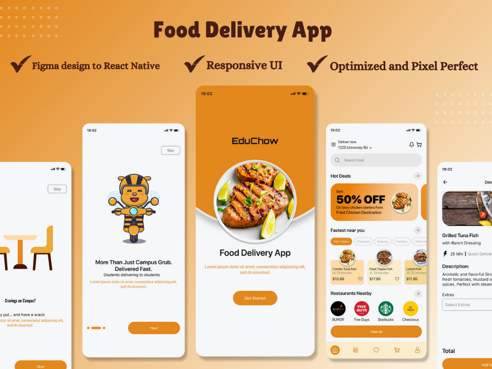 Food Delivery App Food Ordering App React Native React Native Expo Upwork