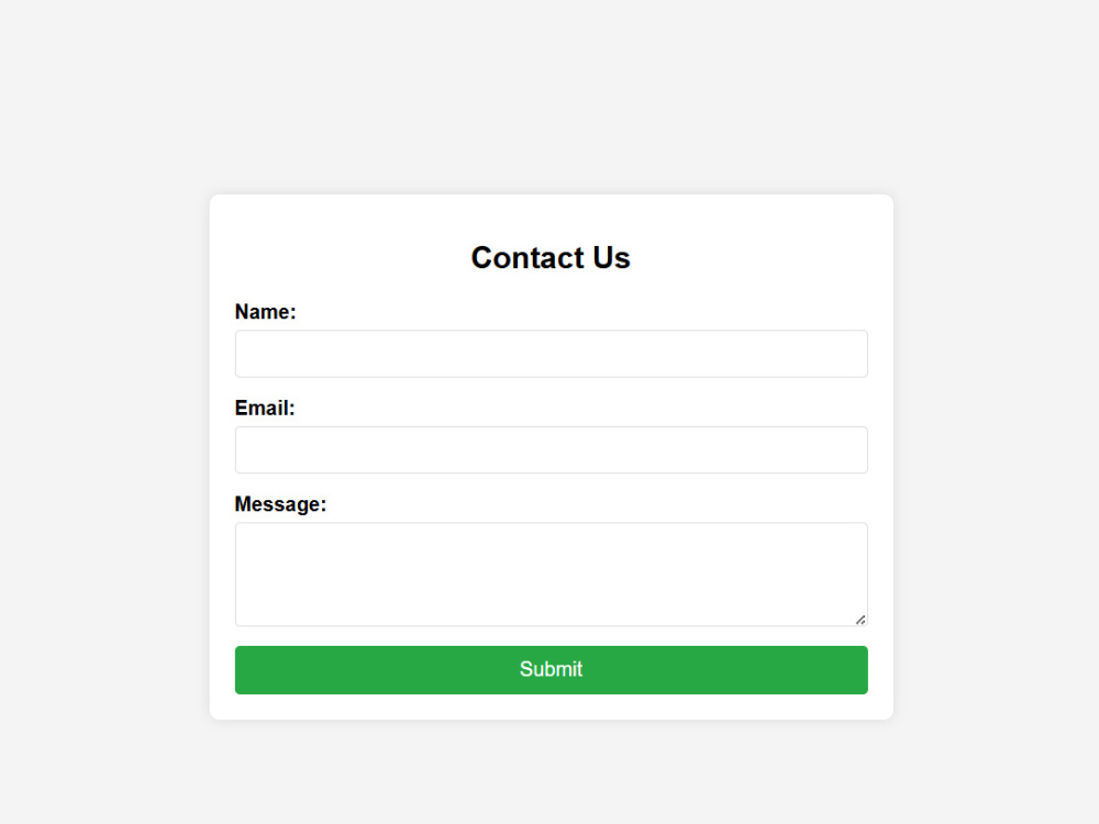 Design Basic HTML Contact Form for Page | Upwork