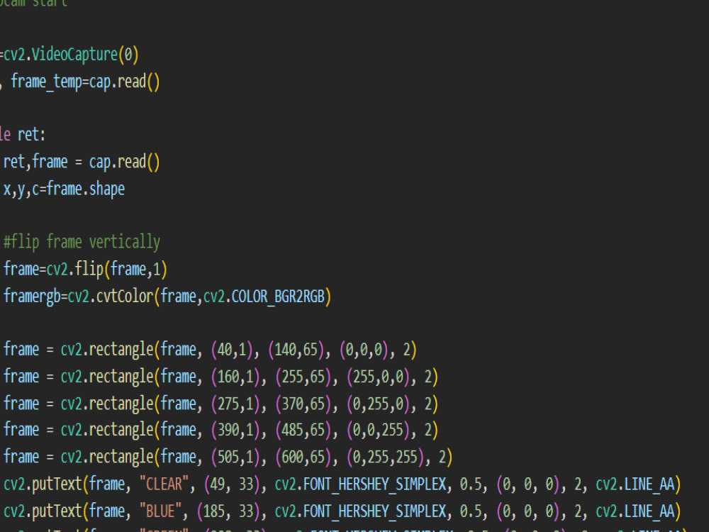 Digital Image processing Air painter using OpenCV | Upwork