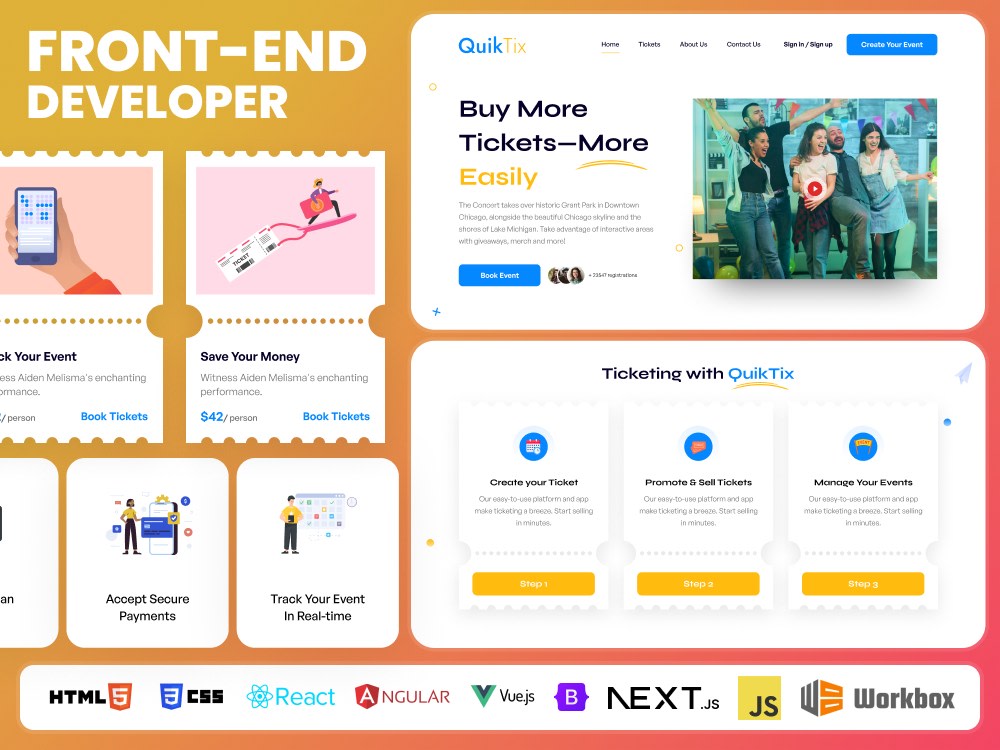 Frontend React Developer Tailwind Typescript Nextjs Developer Vuejs Upwork