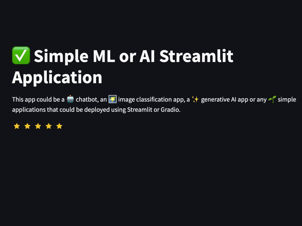 Simple Streamlit AI/ML Project | Upwork