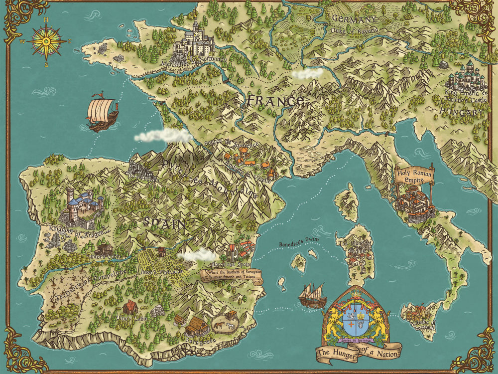 Map illustration, fantasy map | Upwork