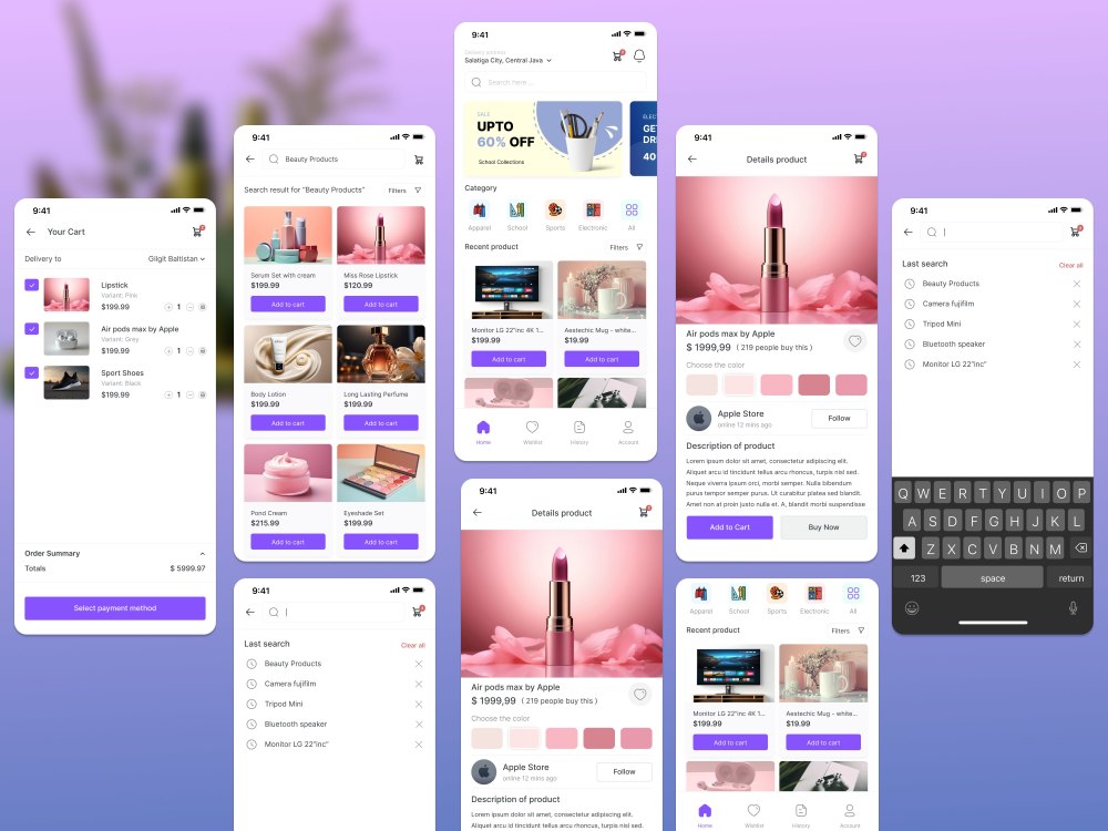 ECommerce Mobile App Design | Modern Minimalist UI/UX for Your Brand ...