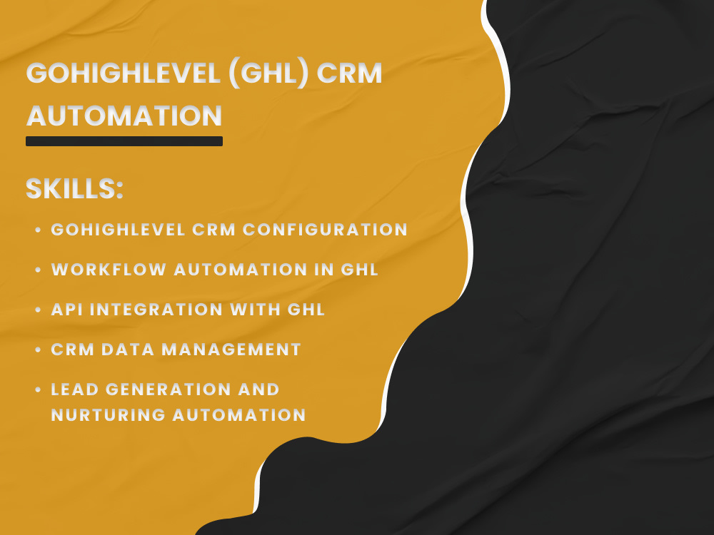 GoHighLevel GHL Automation | CRM Automation | Upwork