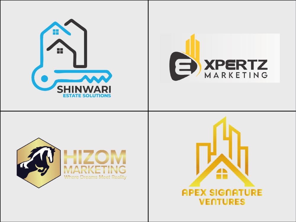 Simple modern and awesome real estate logo design | Upwork