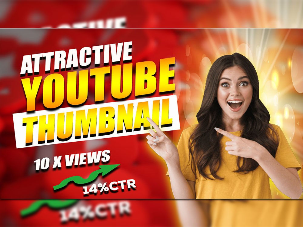 Design you professional youtube thumbnails | Upwork