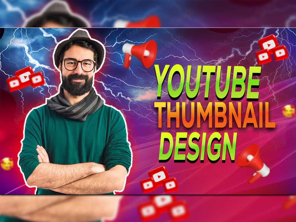 Design you professional youtube thumbnails | Upwork