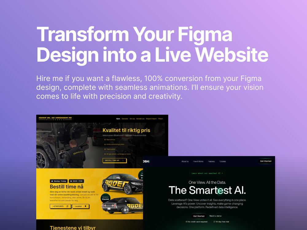 A Pixel Perfect Website From Figma To Nextjs With Animated Features Upwork