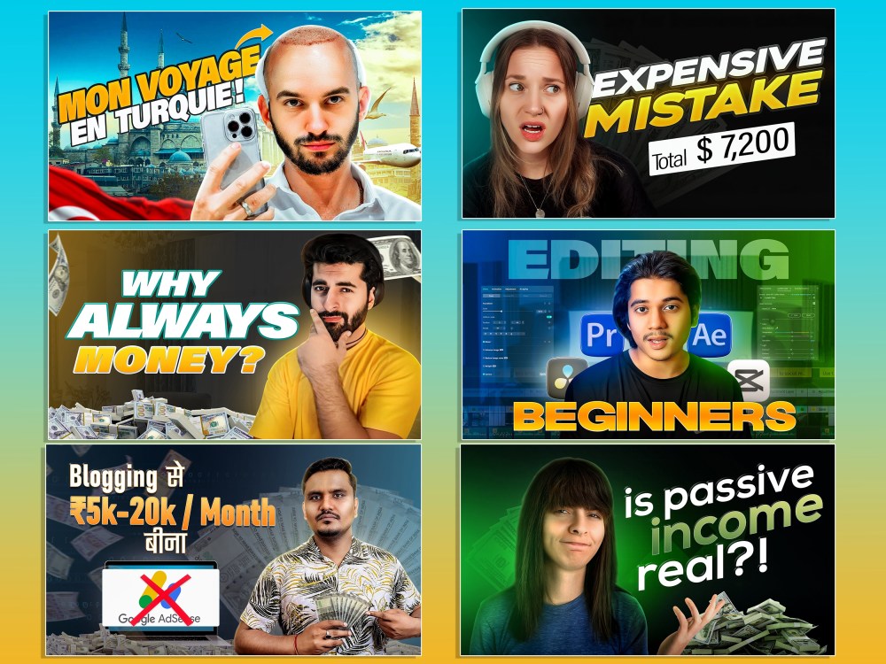 YouTube Thumbnail Design | Professional Thumbnail Designer | Thumbnails ...