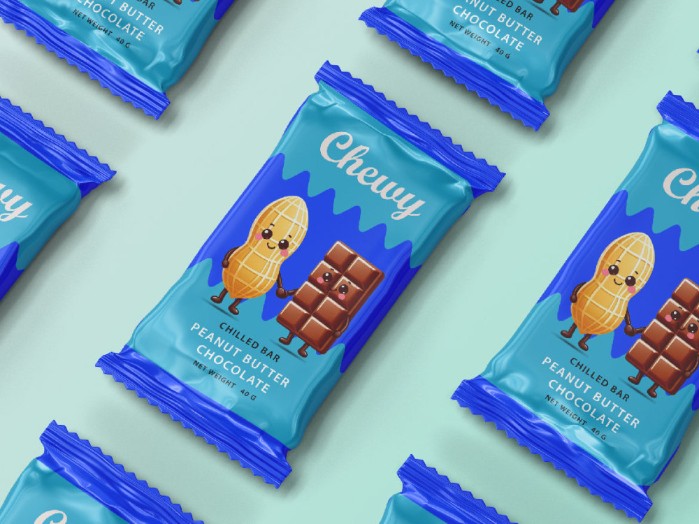 A fantastic food, food, chocolate, and protein bar wrapper design | Upwork