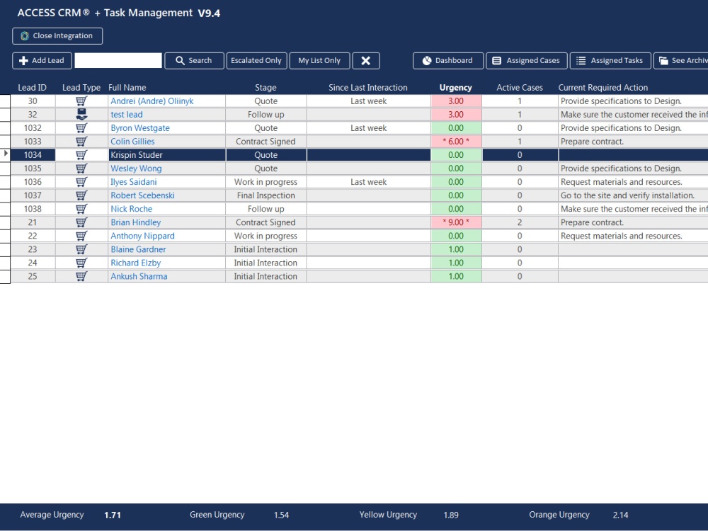 A CRM solution + Task management solution developed in Access and VBA | Upwork