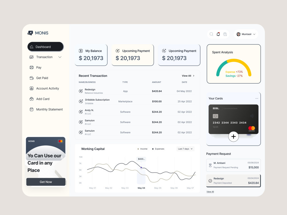 Figma SaaS, CRM, ERP, ERM Dashboard UI/UX Design | Upwork