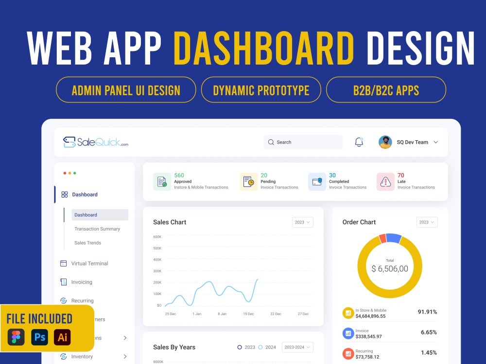 High level design for web app / SaaS app / dashboard | Upwork