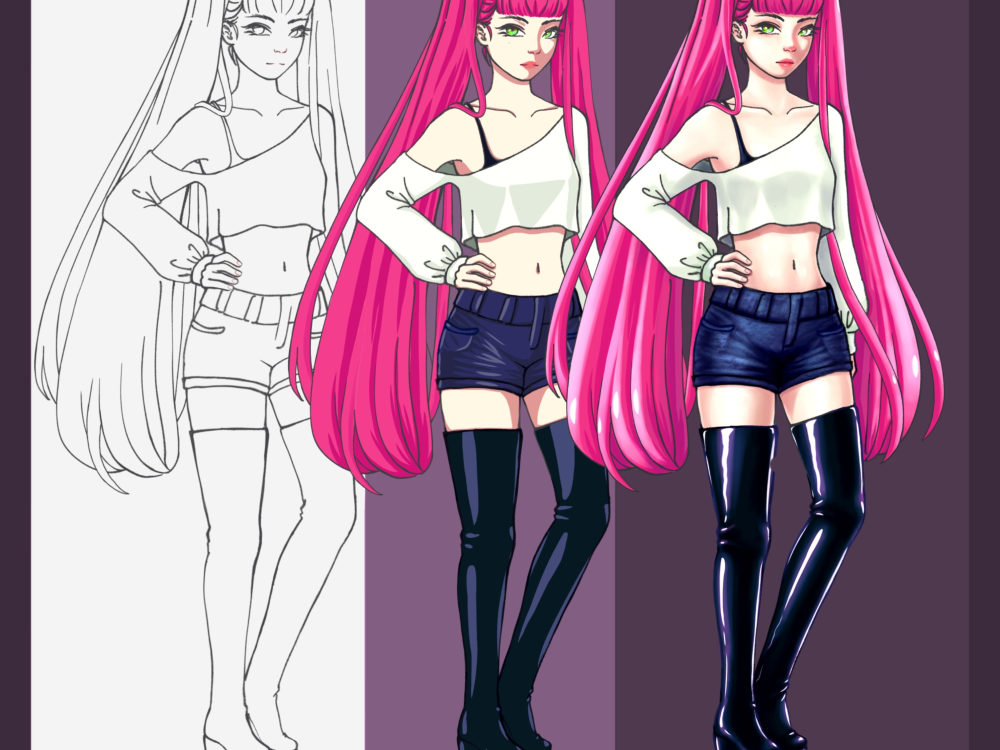 Custom anime style drawing in high resolution | Upwork