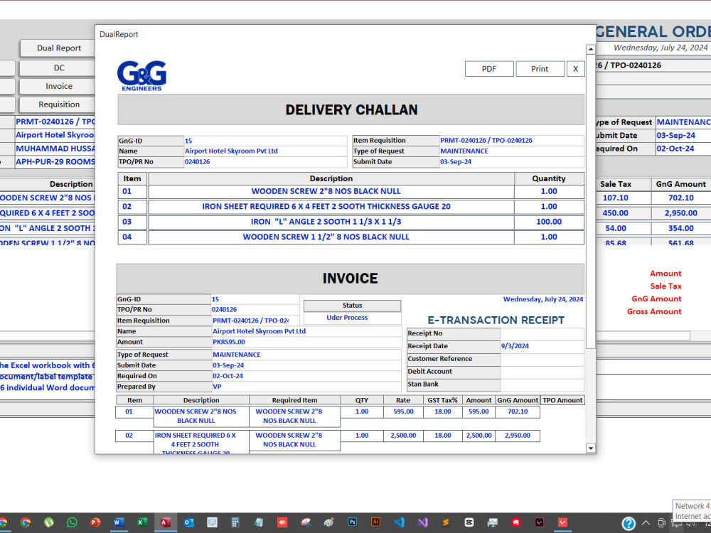 Ms Access Application with strong Database, Invoice, Billing, Mangement | Upwork