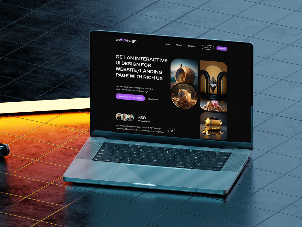 An interactive UI design for you website/Landing Page with dynamic UX ...