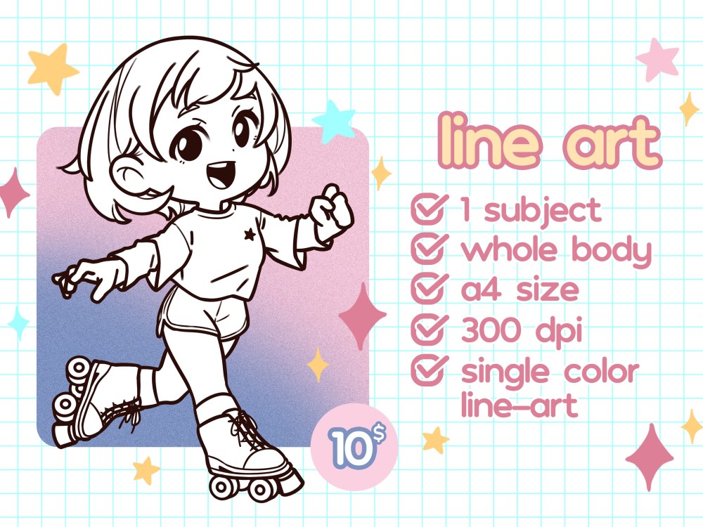 A chibi character illustration | Upwork