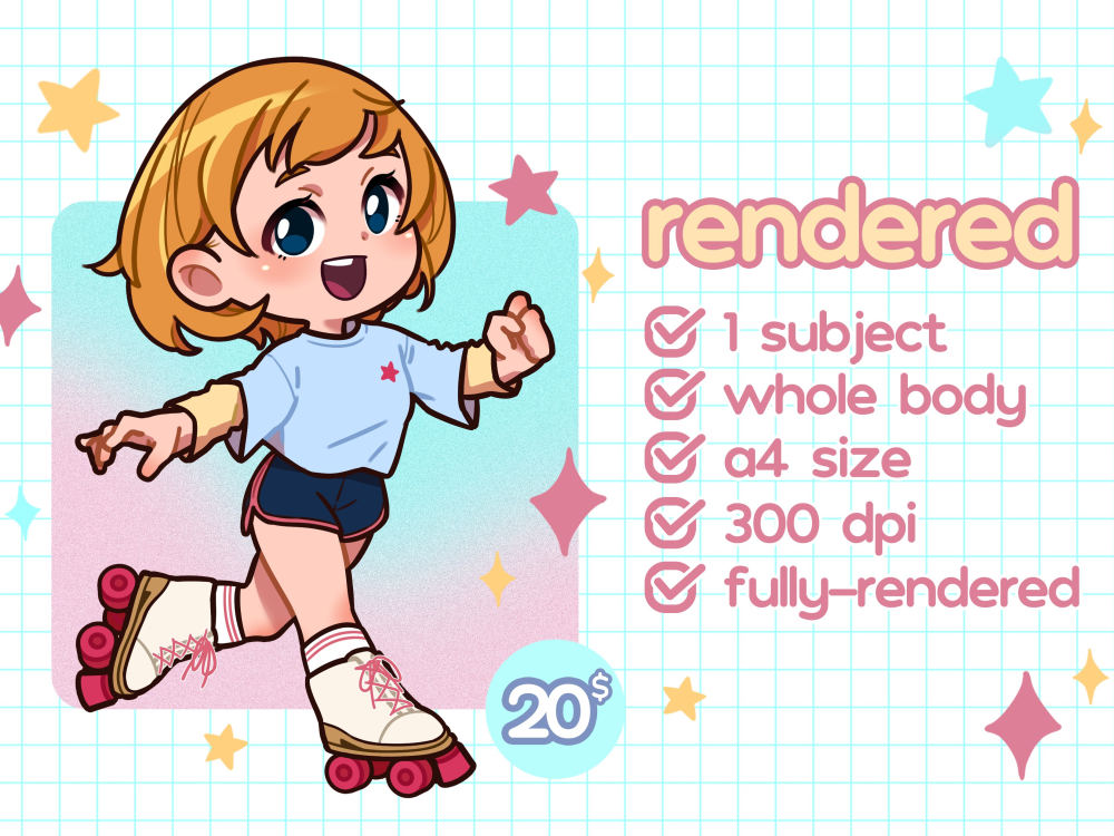A chibi character illustration | Upwork