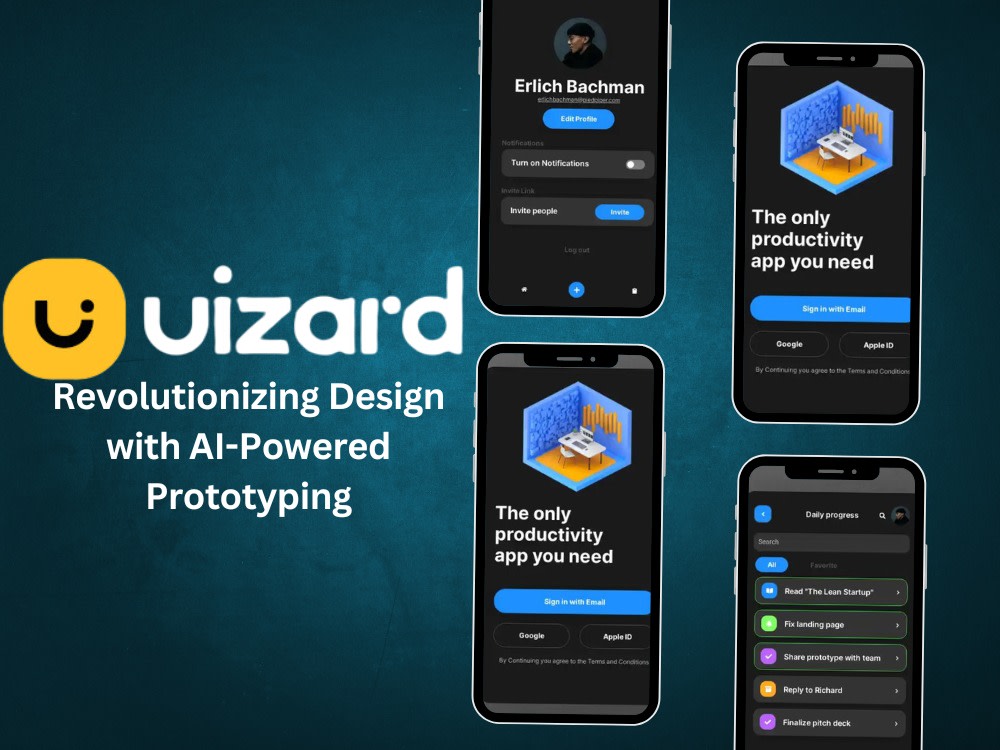 Uizard landing page design, uizard website design, uizard mobile app ...