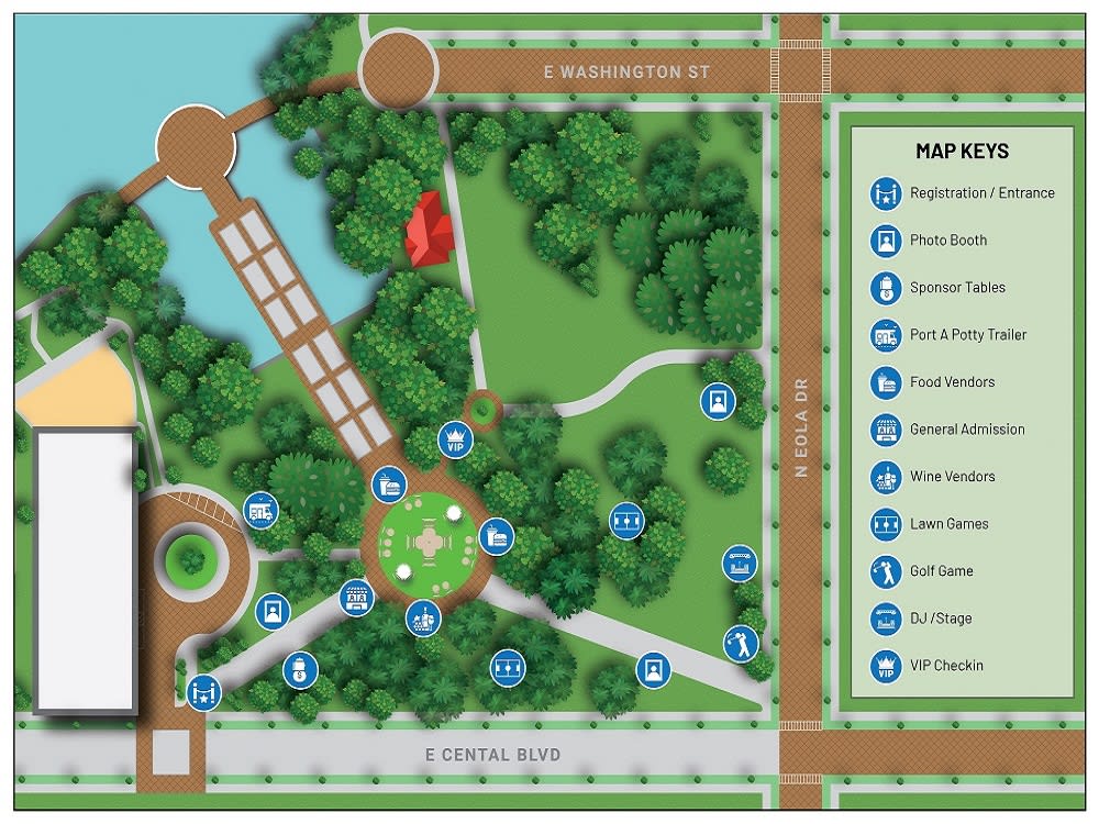 Custom vector map design for event, festival, venue, city, site, layout ...