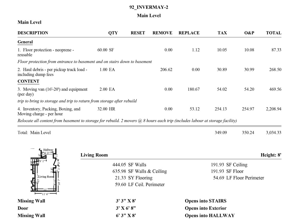 Estimation using Xactimate for insurance claim | Upwork