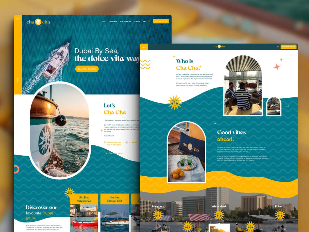 Modern, optimized and easy-to-use design for a desktop/mobile website ...