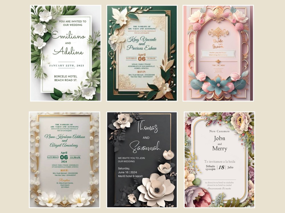 A Elegant Wedding Invitation Design | Upwork