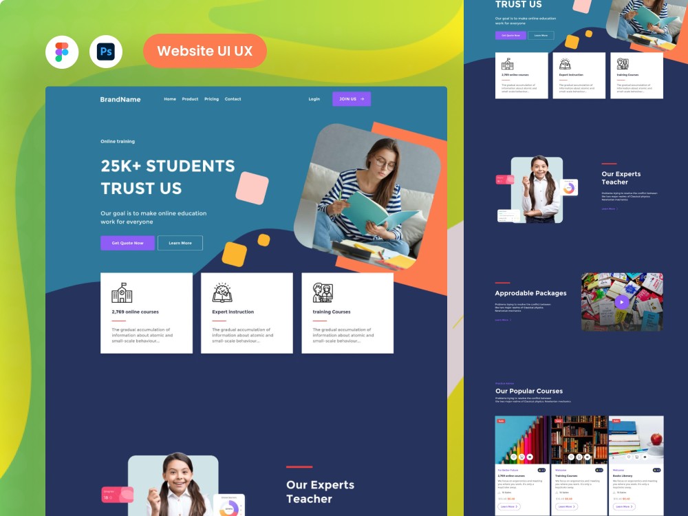 Figma website UI/UX design, landing page UI, web app UI design in figma ...