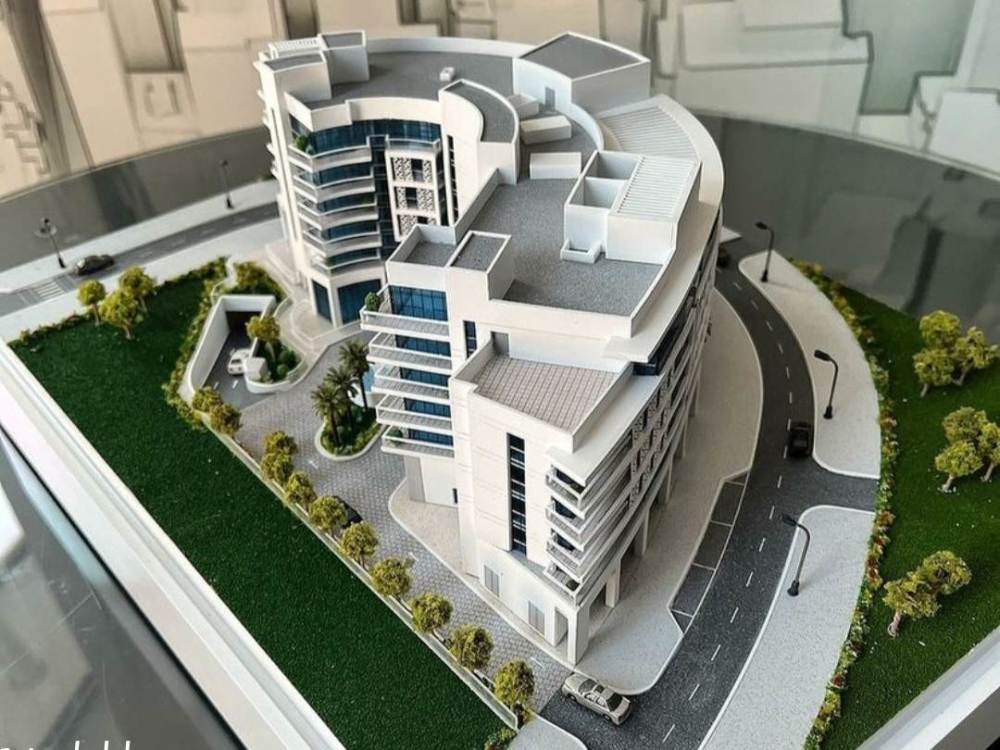 A creative architectural building design, rendered images for ...