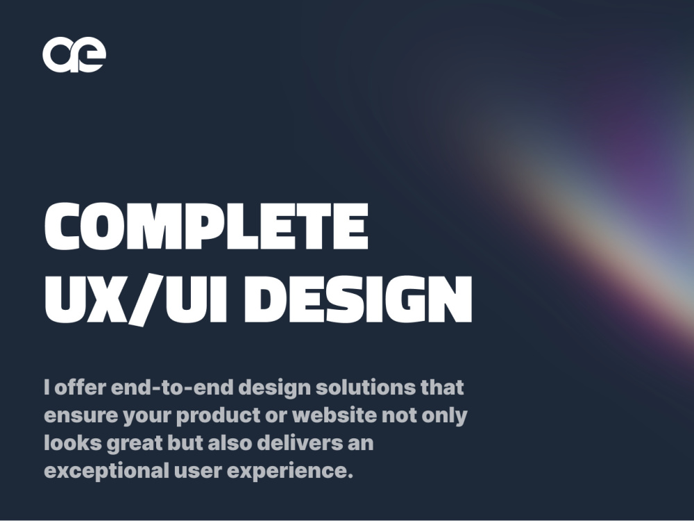 A complete UX/UI Design | Upwork