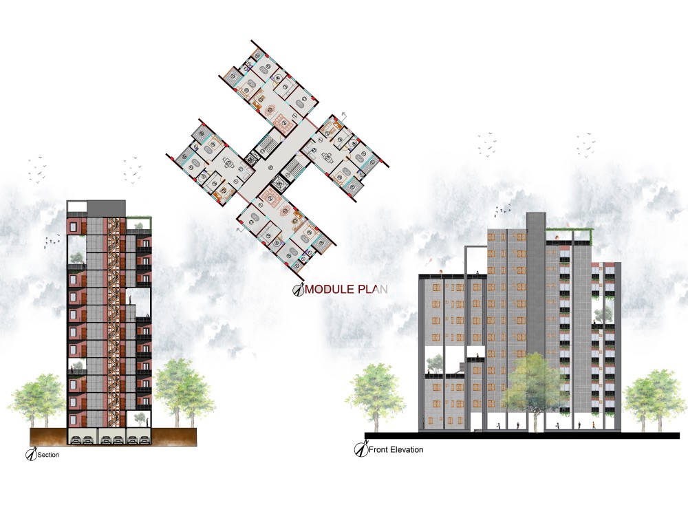 Render 2d masterplan, elevation collage illustration in photoshop | Upwork