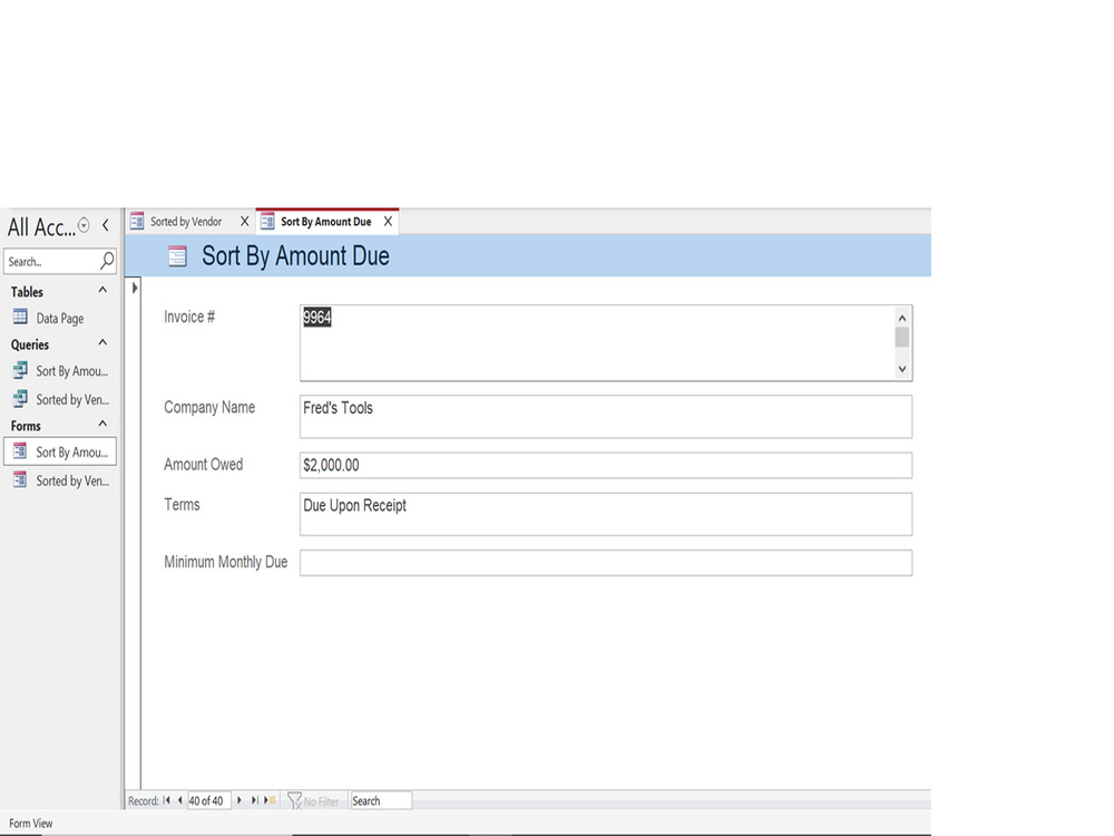 A MS Access automated project | Upwork