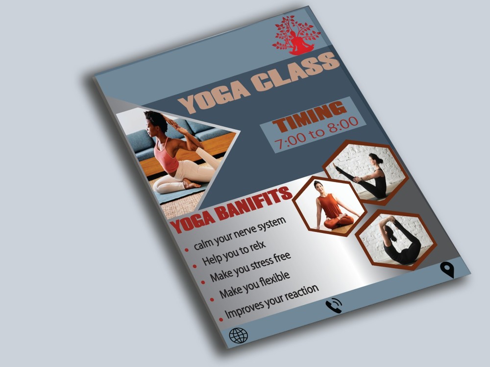 A yoga class poster design | Upwork
