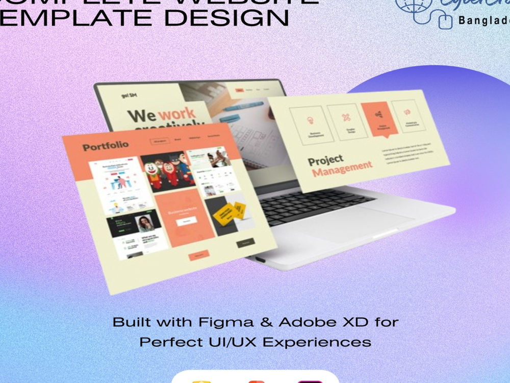 Complete website template design using Figma I Adobe XD | Upwork