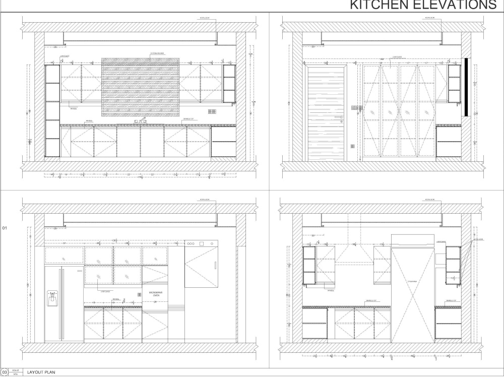 Interior Elevations and Layout Plans of Residencial and Commercial ...