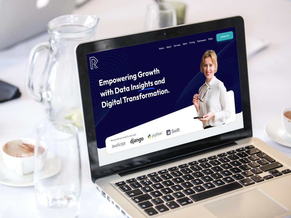 Modern website mockup design in Photoshop format | Upwork