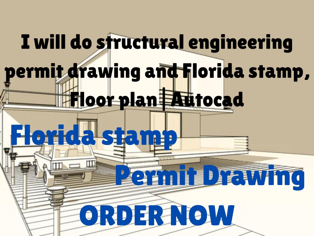 Structural engineering permit drawing and Florida stamp, Floor plan ...
