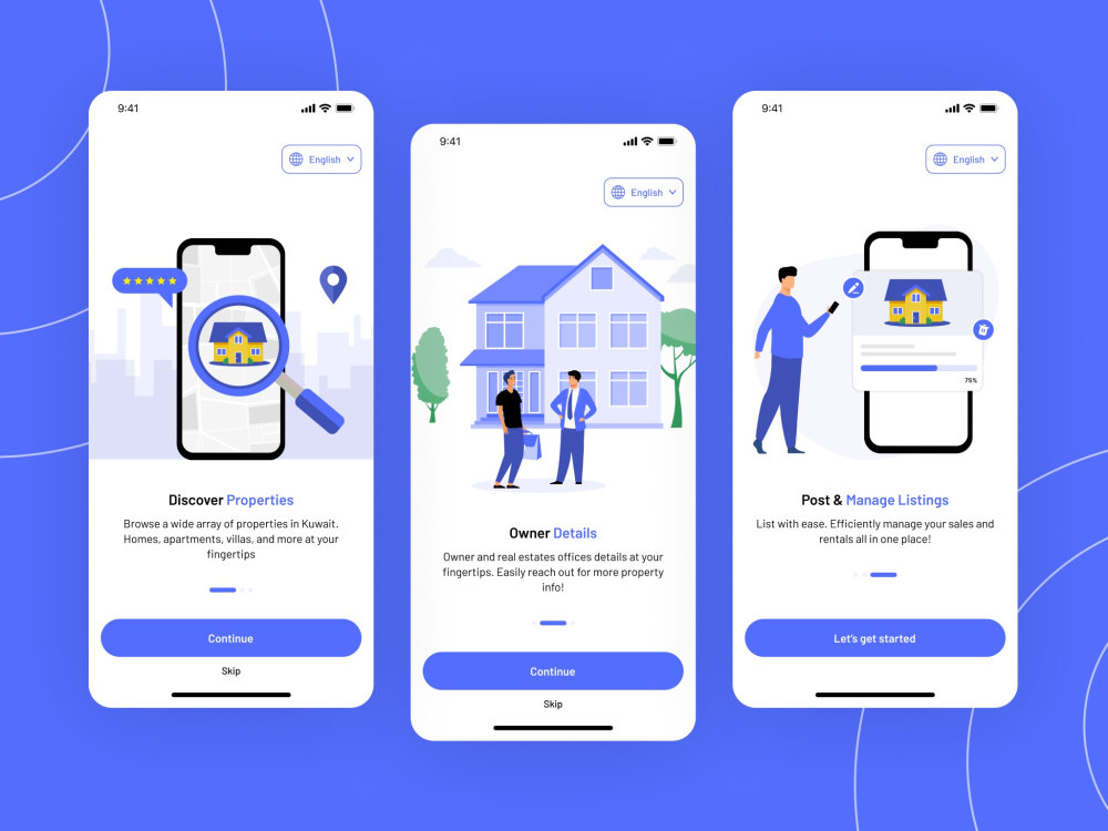 Onboarding screens and splash screens design for android and ios | Upwork