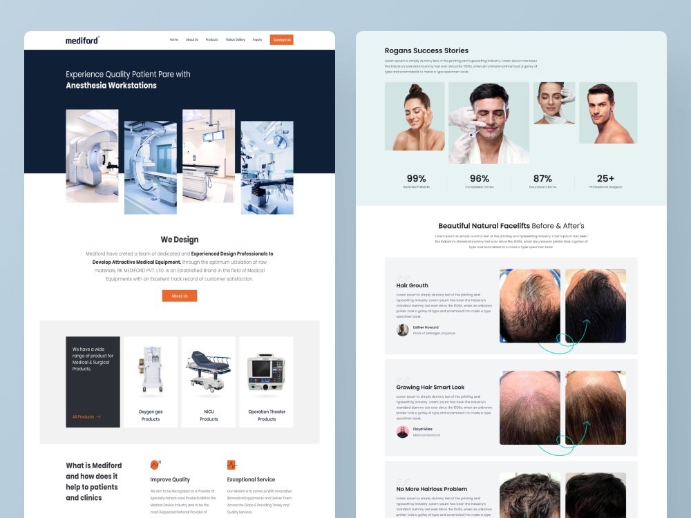 Medical website, healthcare landing page, clinic website design, dental ...