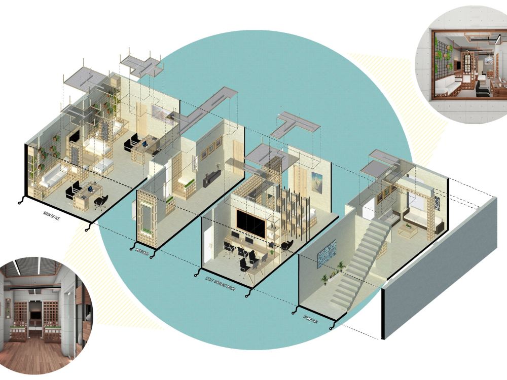 An architectural 3d exploded axonometric drawing | Upwork