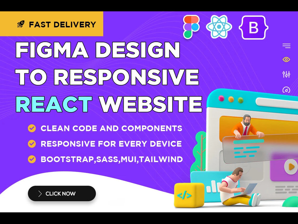 A responsive website or single-page application (SPA) with React.js ...