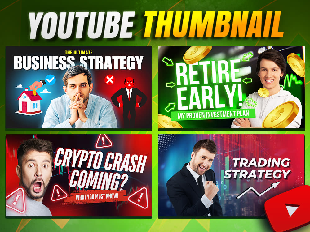 YouTube Thumbnail Designer | Viral Thumbnail | Custom Thumbnail | Upwork