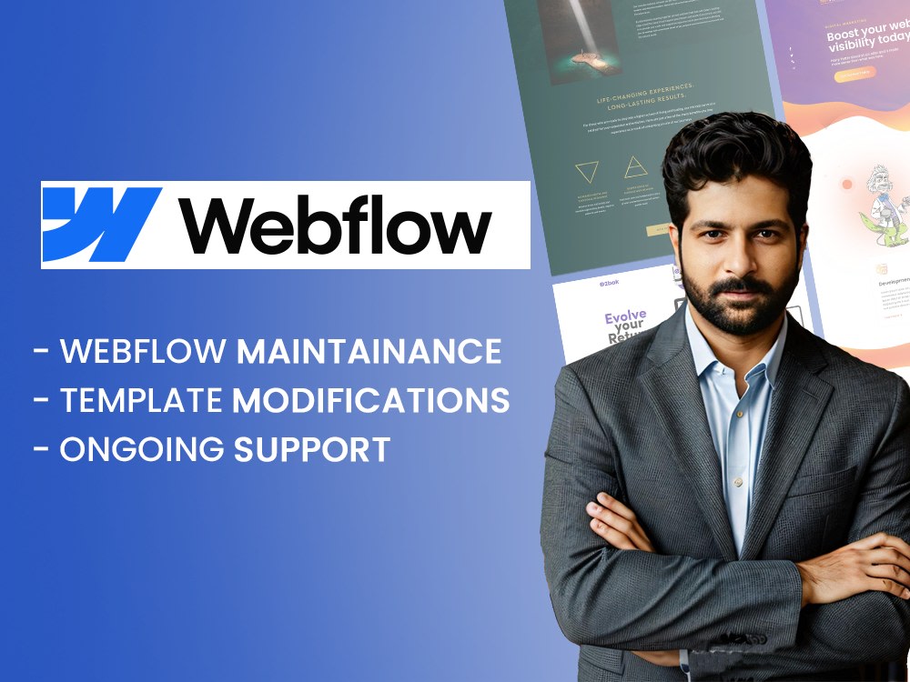 Webflow template modification and website maintenance | Upwork